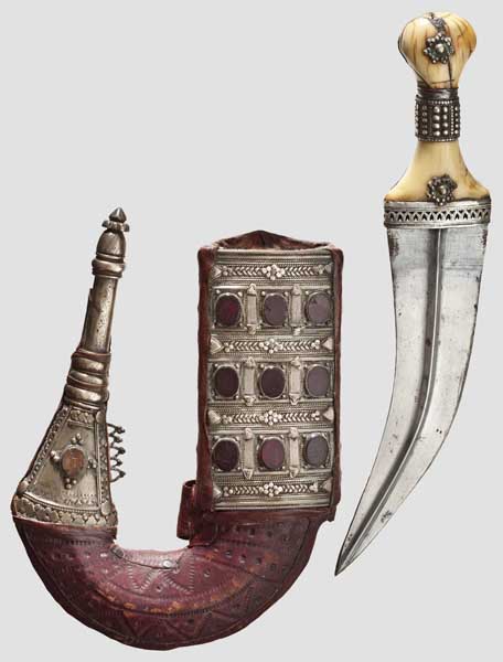 Silbermontierte Djambia (Gusbi), Hadramaut, 1. Hälfte 20. Jhdt ...