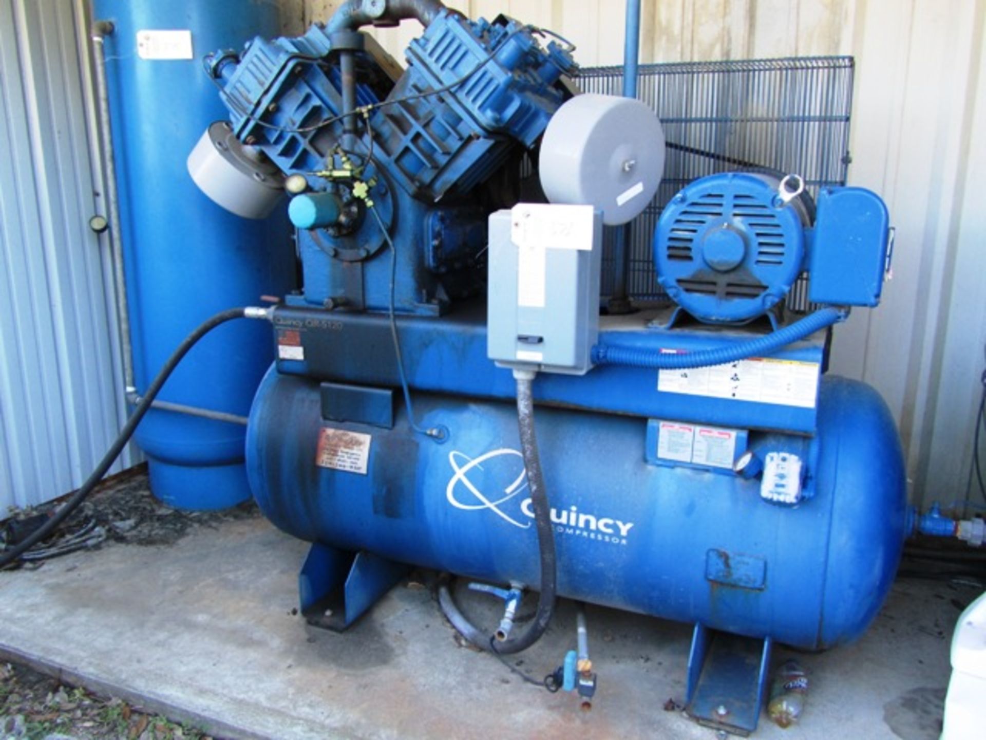 Quincy Model QR-5120 25 HP Two Stage Horizontal Tank Air Compressor, sn ...