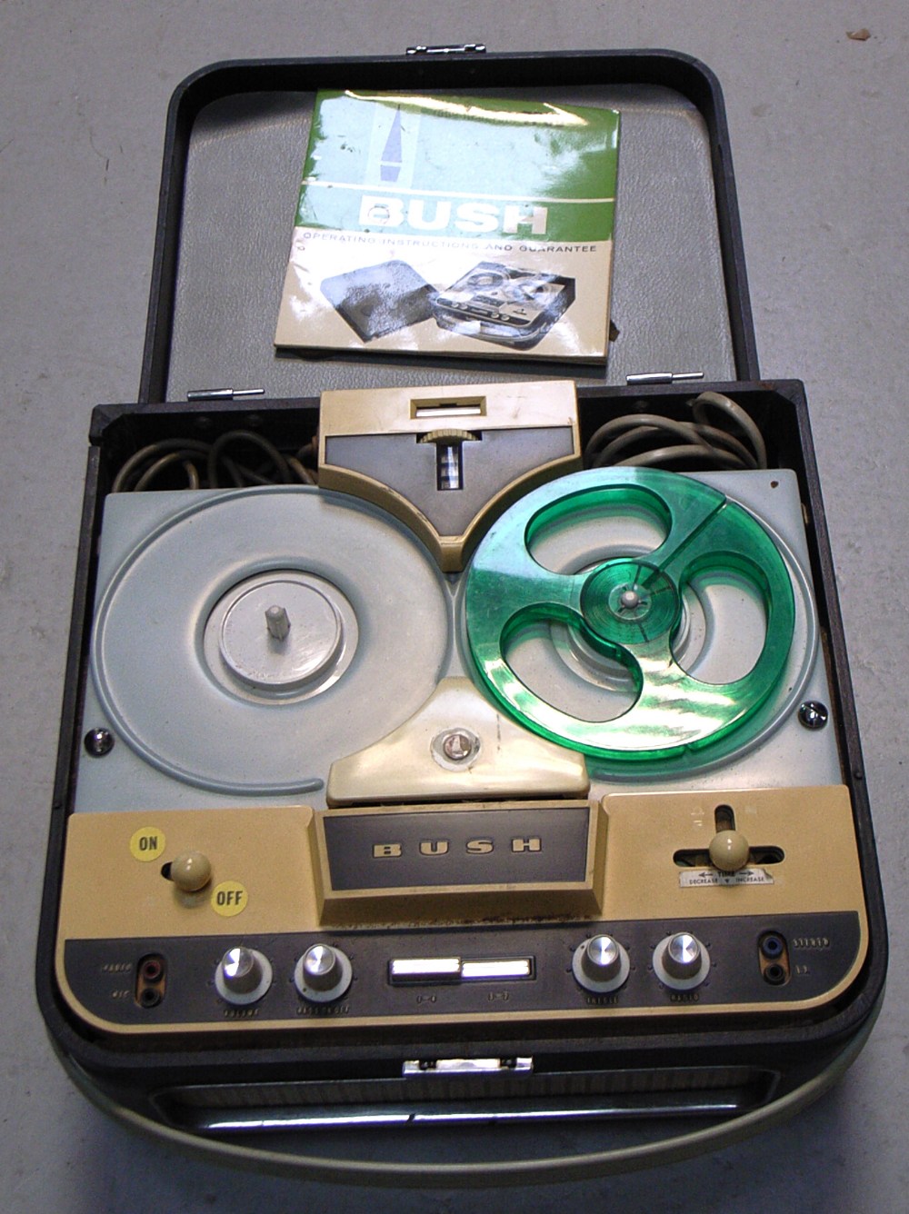 A vintage Bush TP50 reel to reel portable tape recorder complete with ...