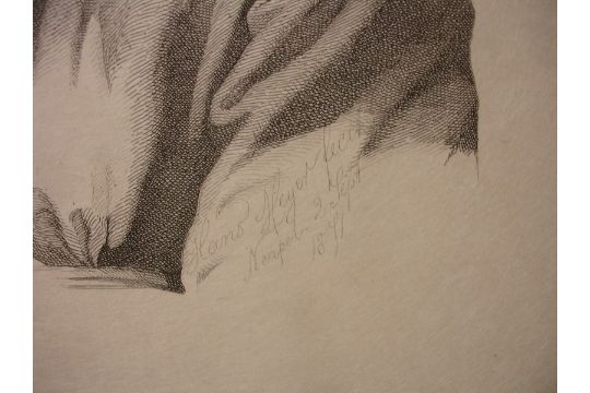 Hans Heyer, Portrait of a lady. Good condition. Signed on plate & dated ...