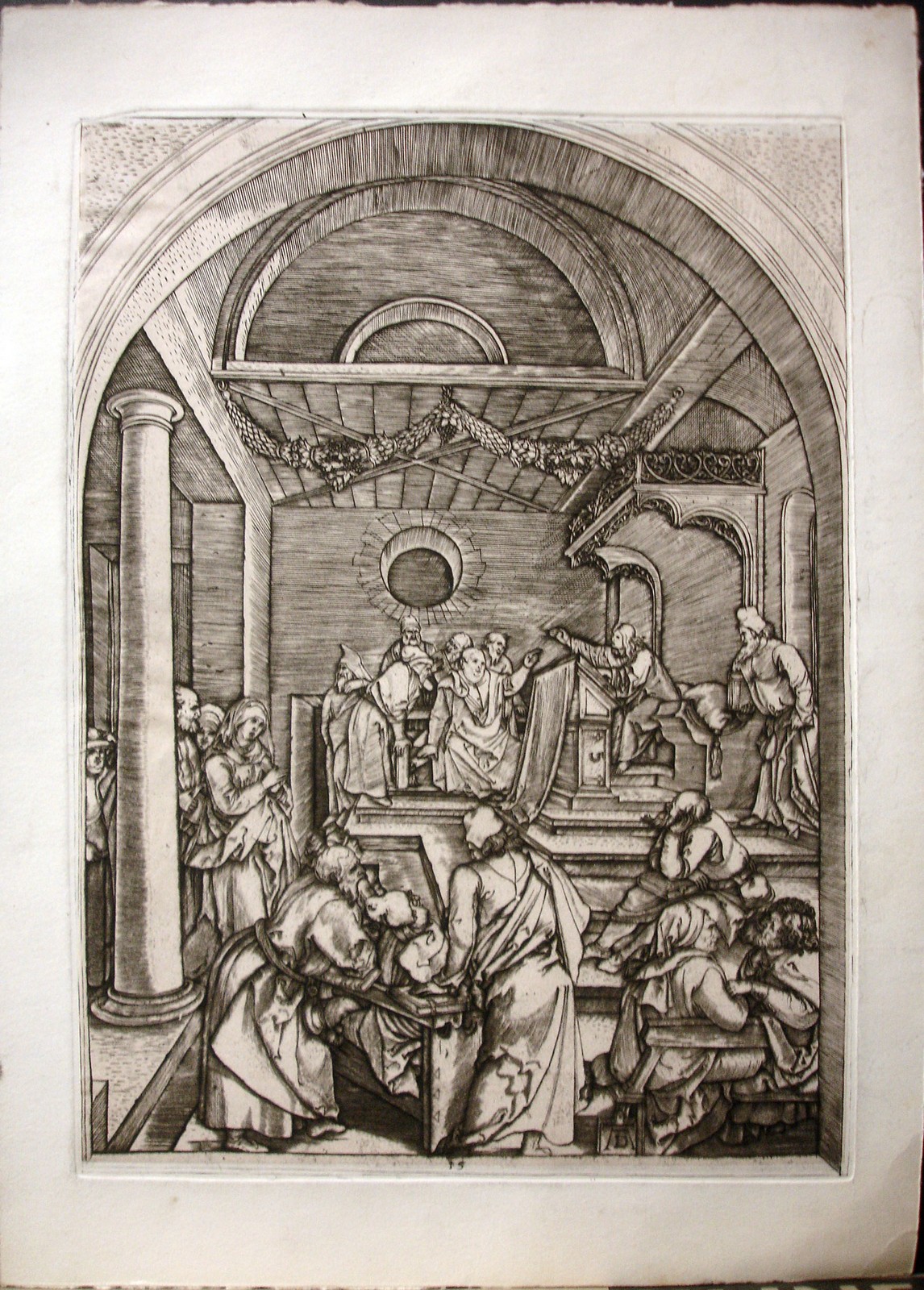 Albrecht Durer (1471 - 1528) Debate Inside the Temple. Good condition ...