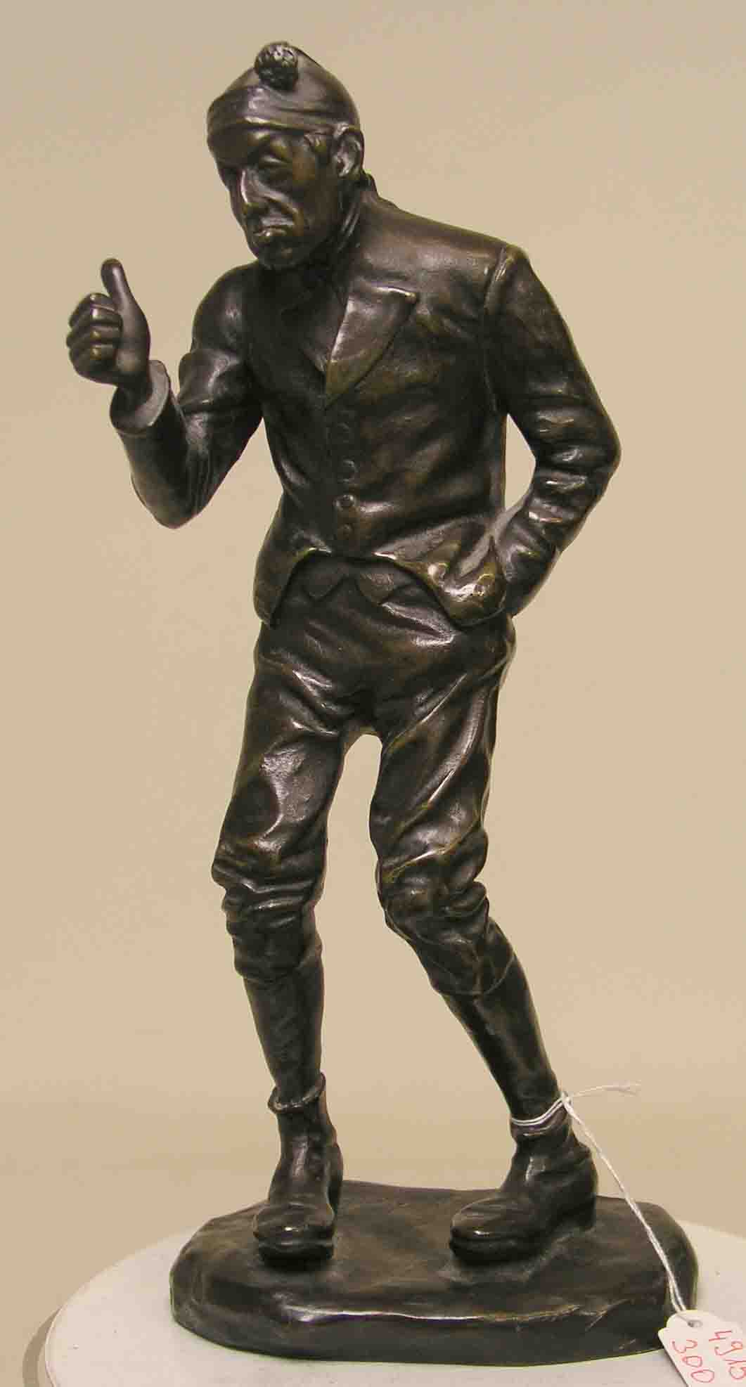 Plessner, Jakob (1871 - 1942): "Der Misanthrop". Bronze, signiert, um ...