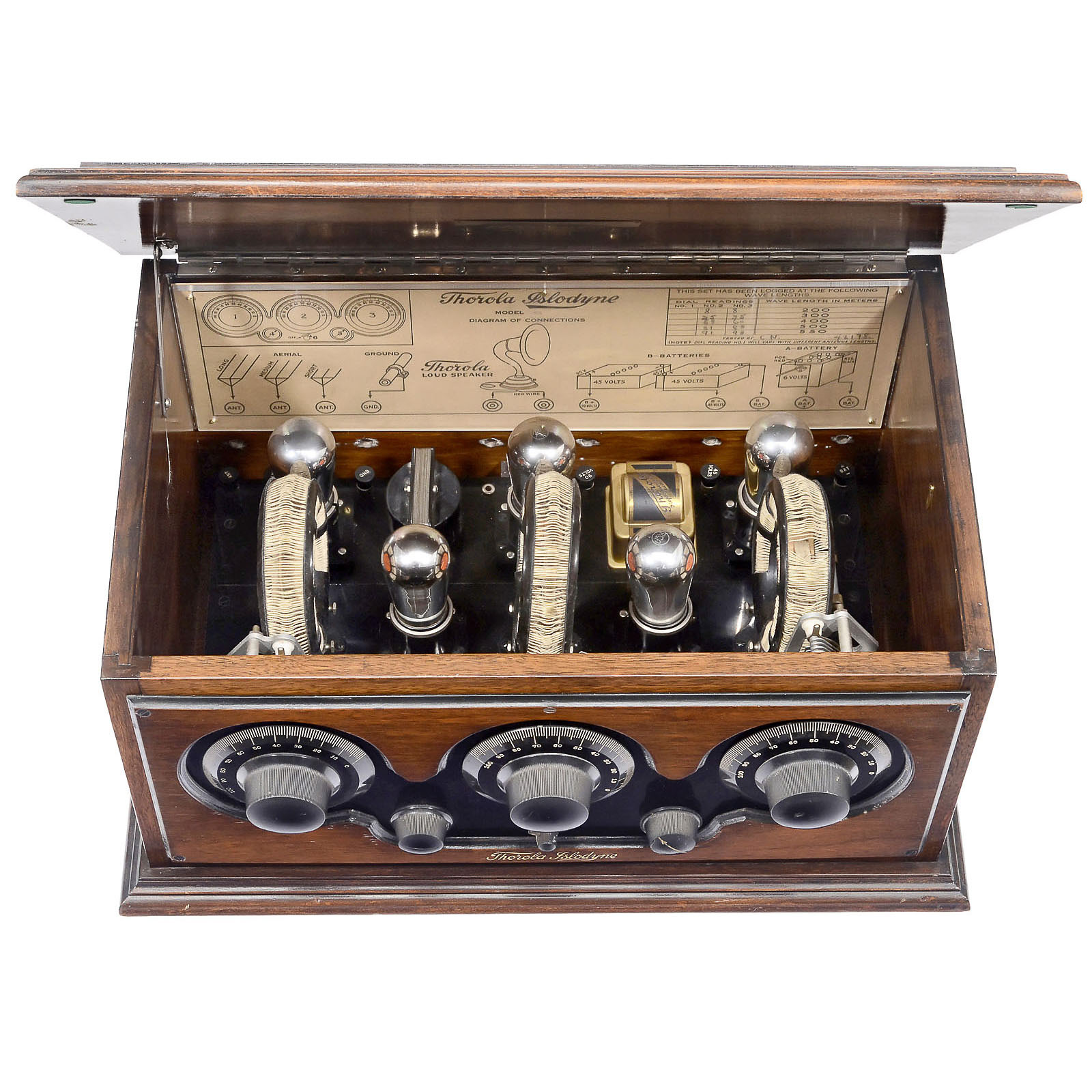 Thorola Islodyne Radio with Loudspeaker, 1924 Model 55, manufactured by ...