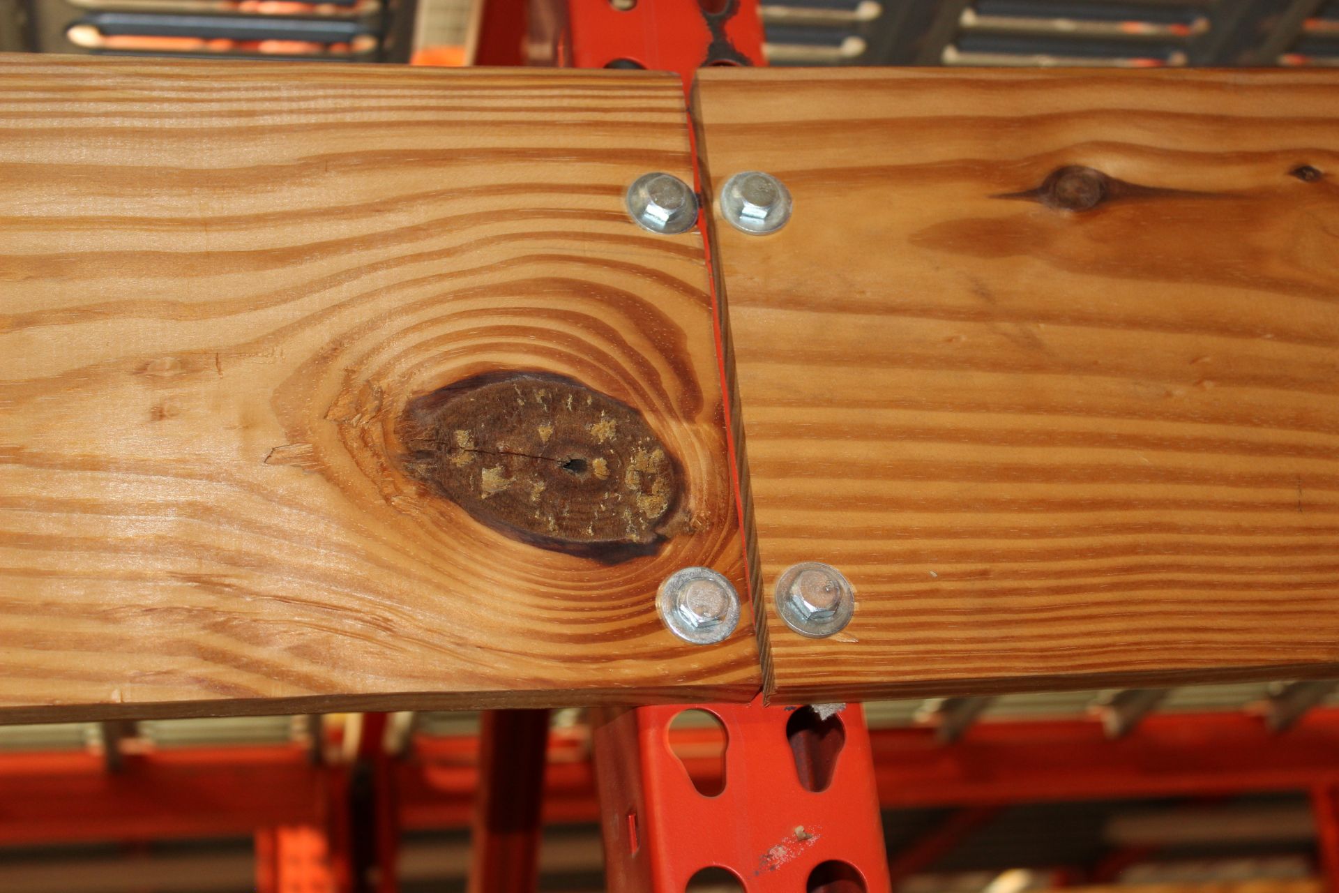 WOODEN PALLET STOPPER / BACK STOP SIZE: 123"L X 9.5"W X 3/4"THICK 120 ...