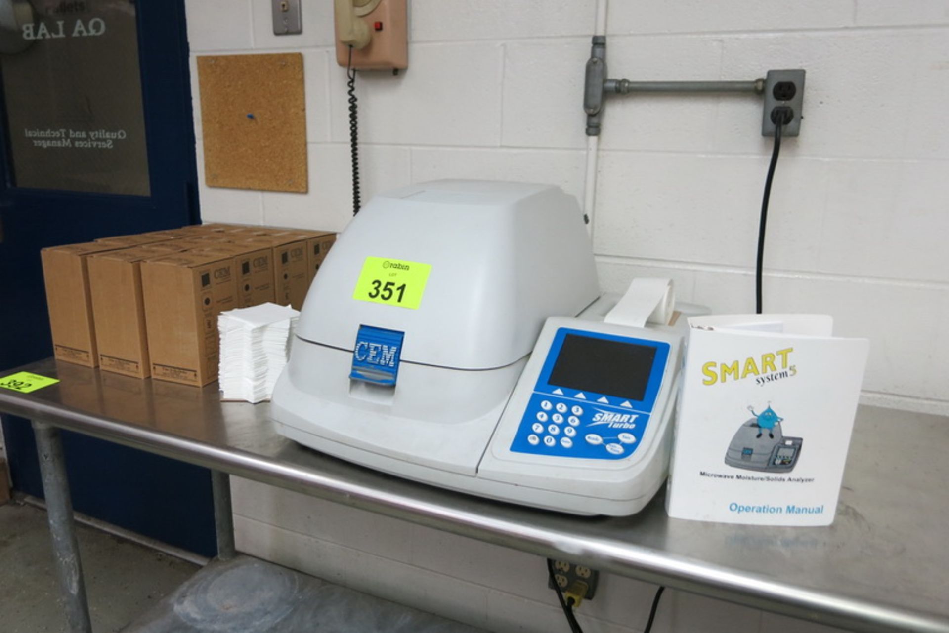 CEM microwave moisture/solids analyzer, model Turbo Smart 5/907990, s/n ...
