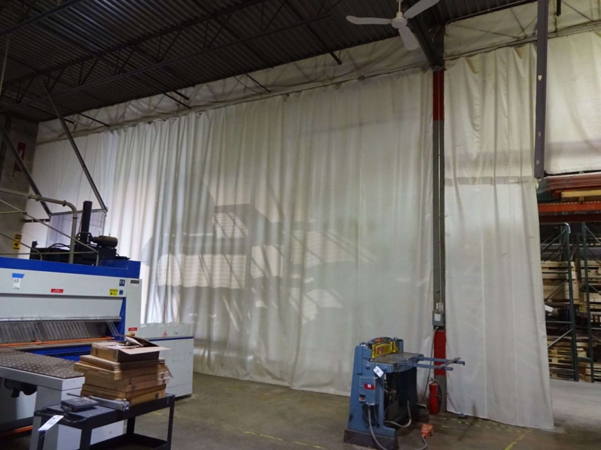 LOT: DUST CONTROL CURTAINS; (4) SECTIONS 230" X 21' (APPROX.); (2 ...