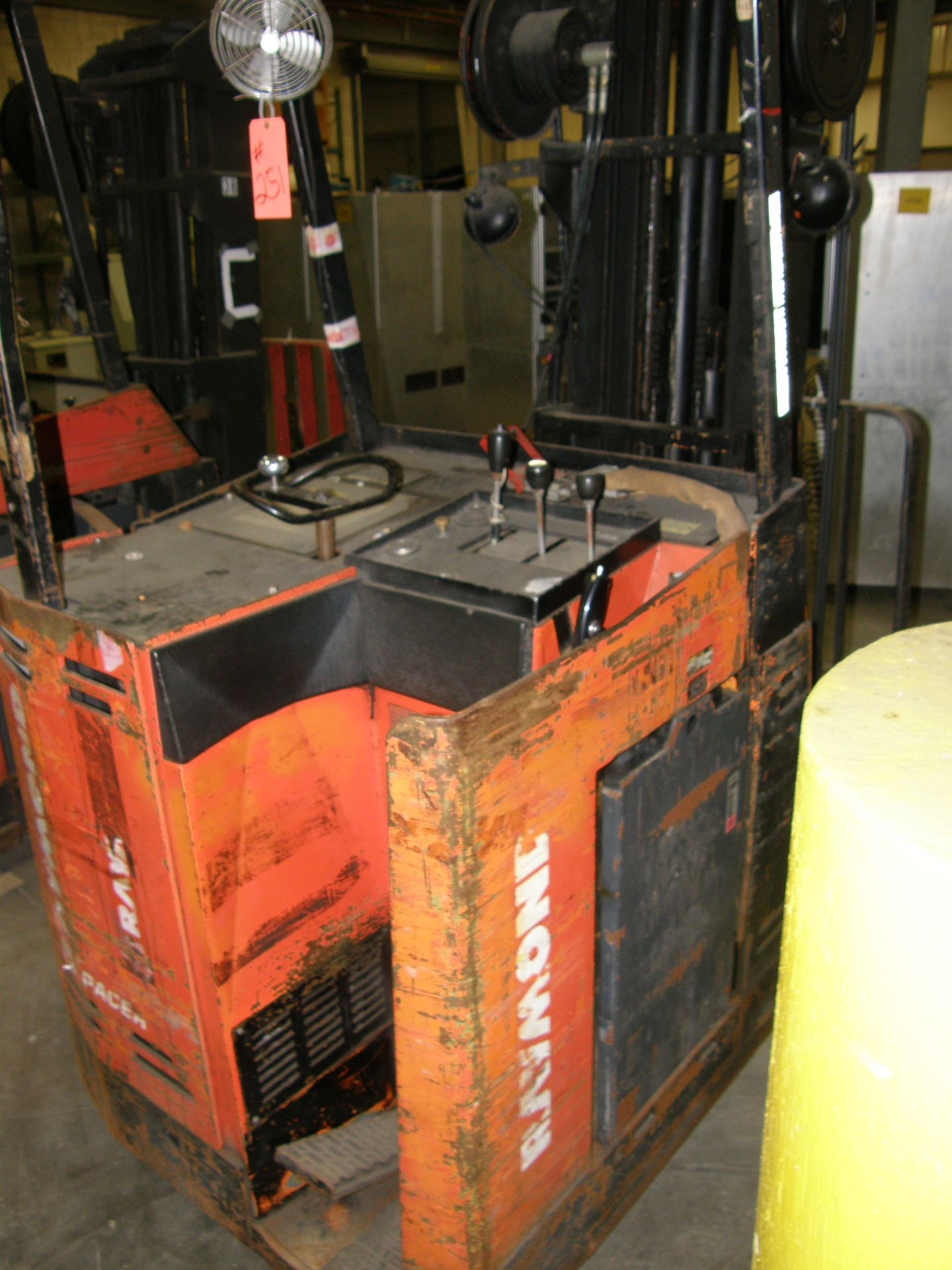 RAYMOND PACER MODEL 60 FORKLIFT MODEL #60-C30TT 36 V, TRUCK WEIGHT 8490 ...