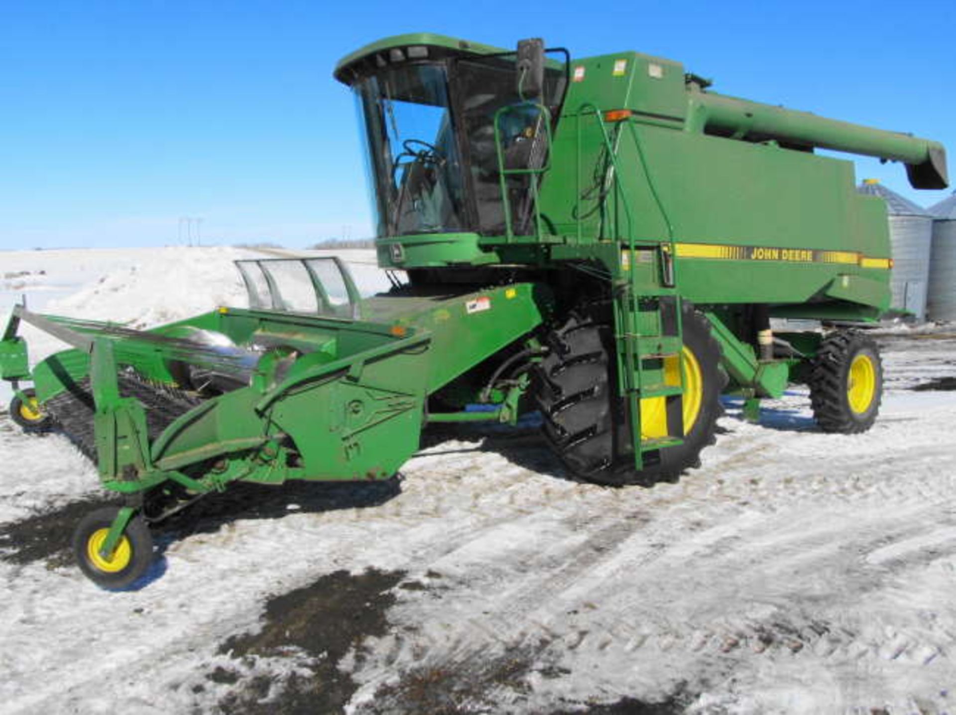 . JOHN DEERE 9600 SP COMBINE & JOHN DEERE 914 PICK-UP HEADER; 3880/5150 ...