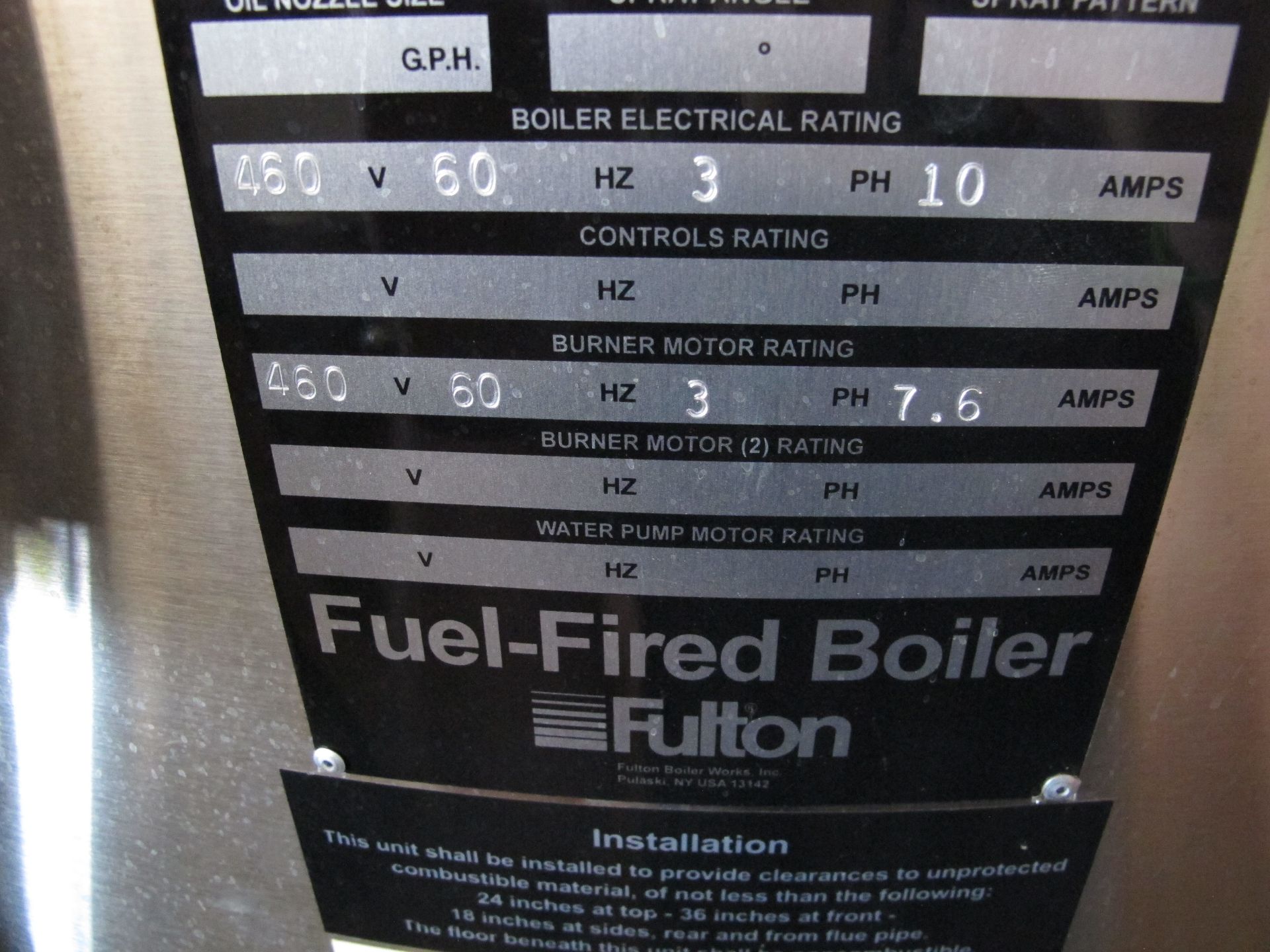 FULTON FUEL-FIRED MULTI-PORT STEAM BOILER, MODEL VMP 60 LE, BIOLER ...
