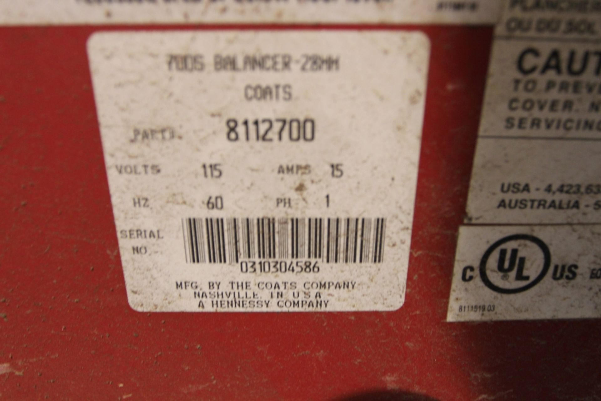 Coats 700 Solid State Direct Drive Computer Balancer