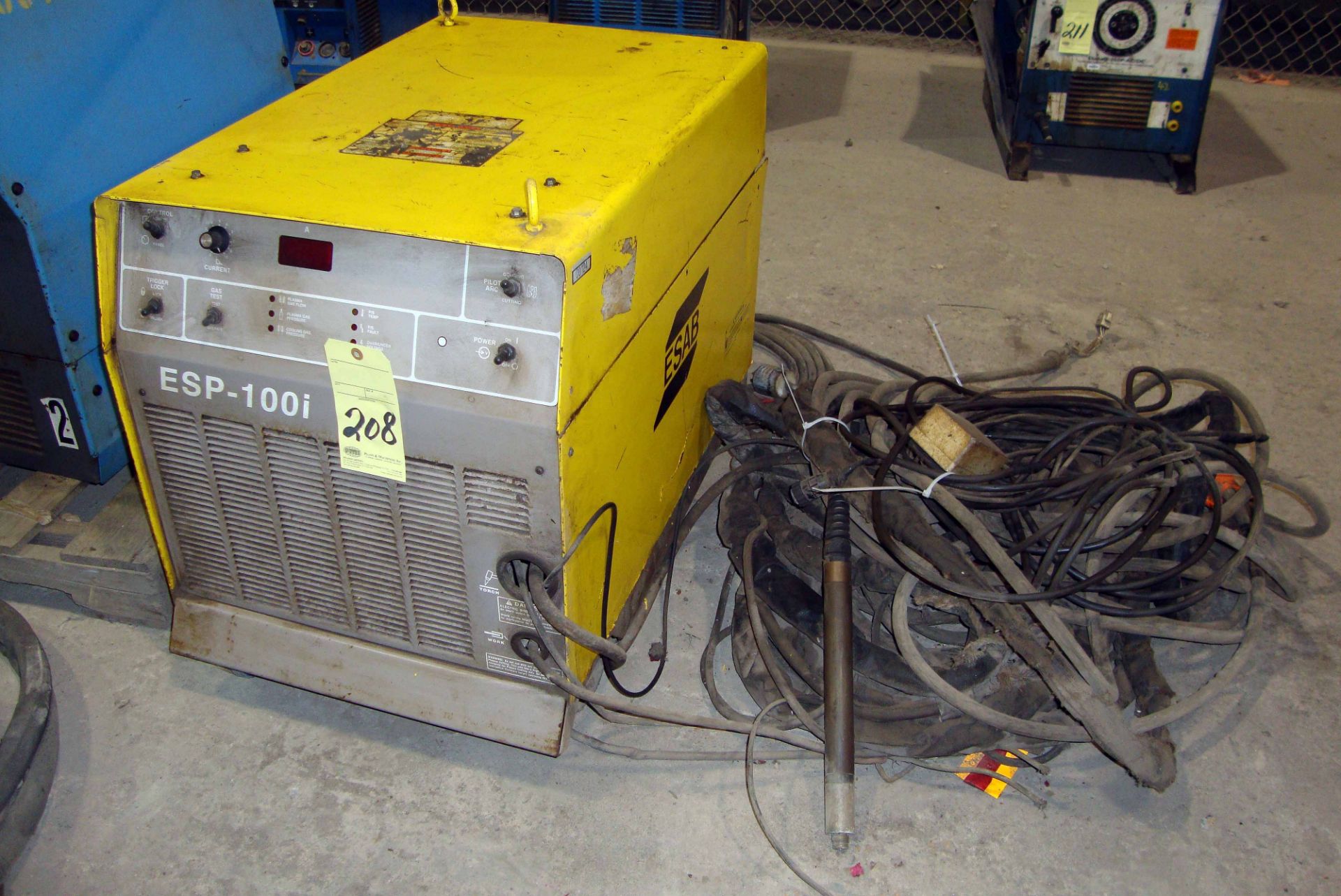 PLASMA CUTTER, ESAB MDL. ESP-1001, torch, S/N PC1650029