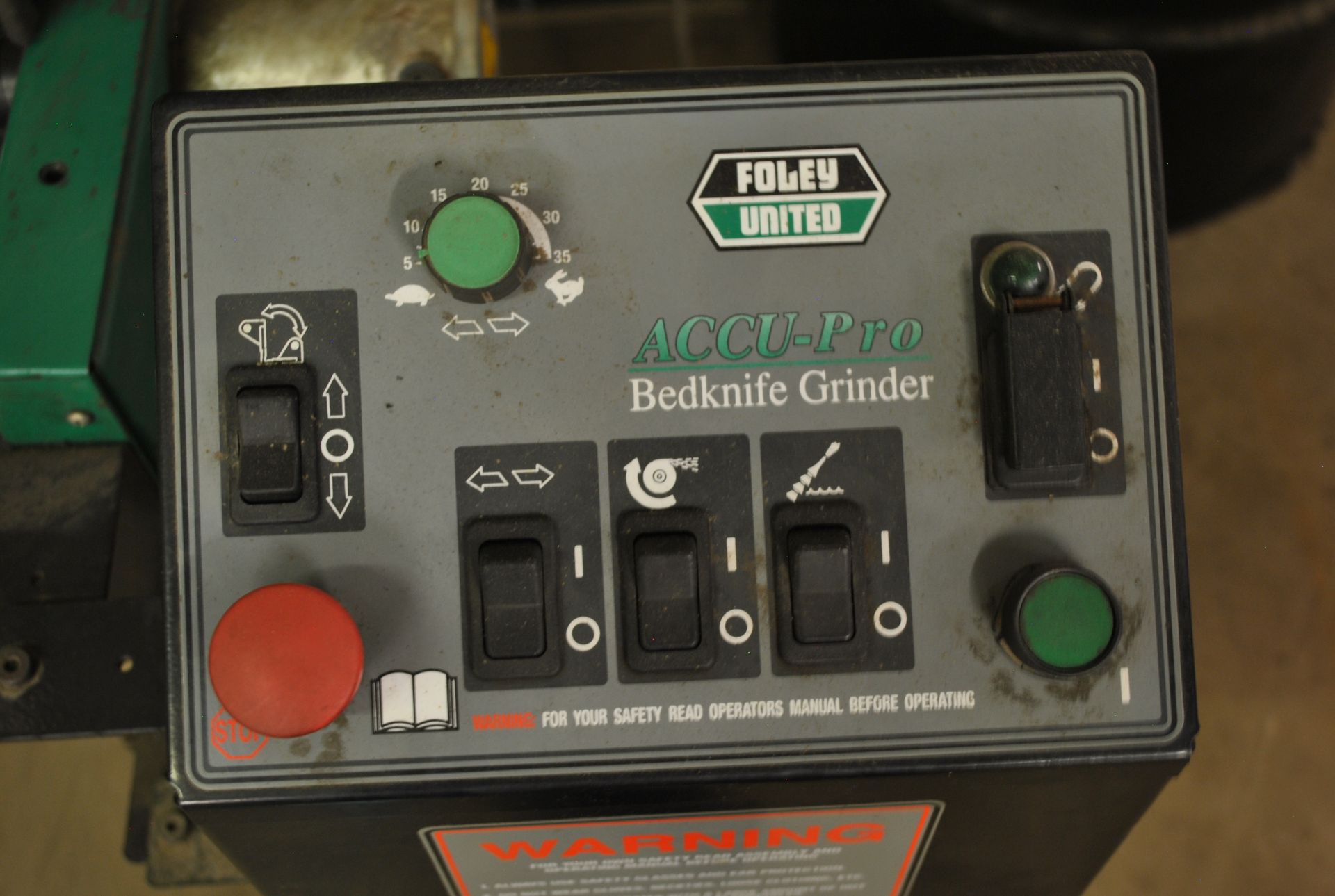 Foley United Accu-Pro 670 Bedknife Grinder SN 01A67001793, Operator ...