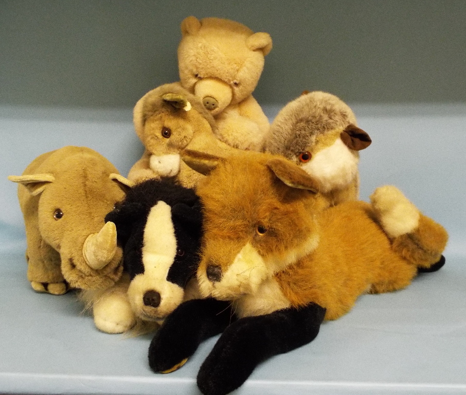A Merrythought Fox, other Merrythought plush toys, and other teddy ...