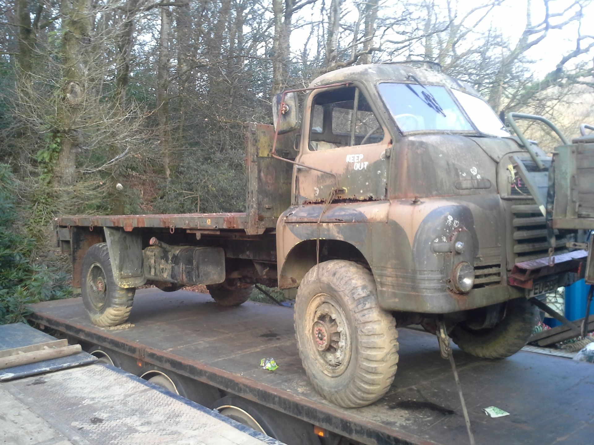 Bedford Type RL 4wd 3 ton flat bed ex military truck Reg. no PEU 58F ...