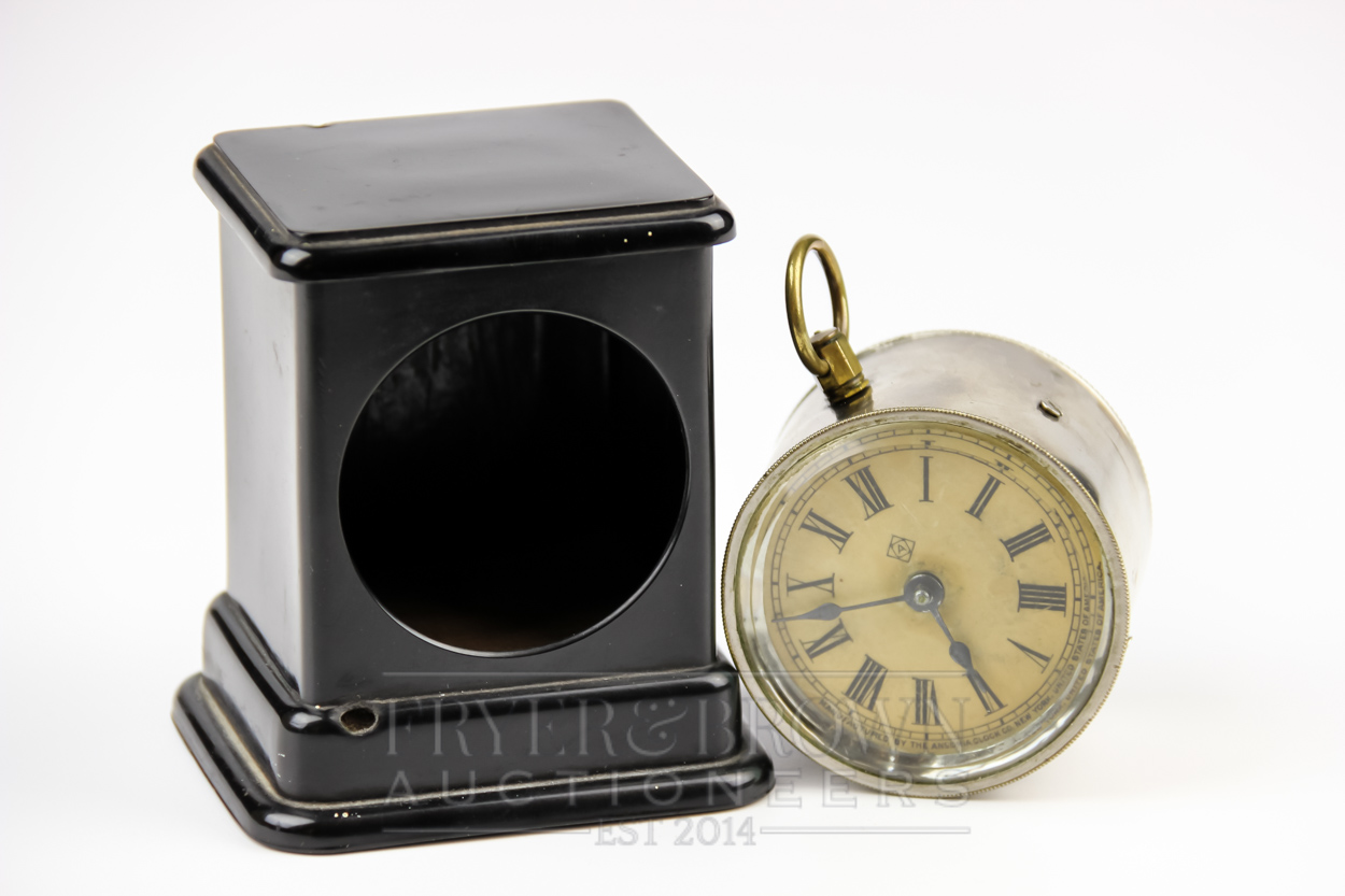 Ansonia Clock Company "bee" clock, the drum form case stamped made in ...