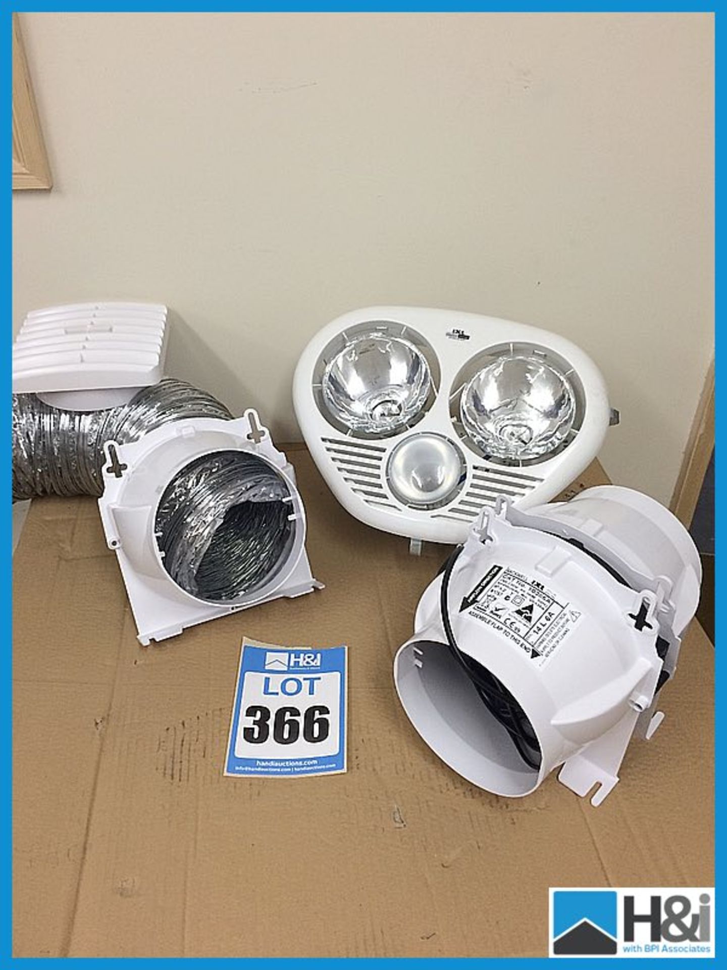 IXL Tastic Easy Duct Triumph 275w extract fan and light system. New in ...
