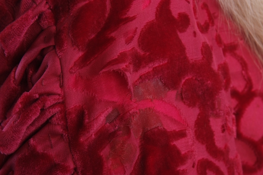 A 1920's Velvet Devore with Artic Fox Fur Coat. This deliciously ...