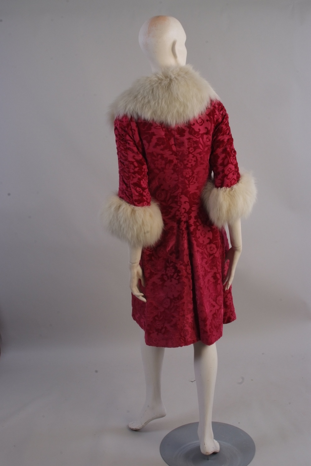 A 1920's Velvet Devore with Artic Fox Fur Coat. This deliciously ...