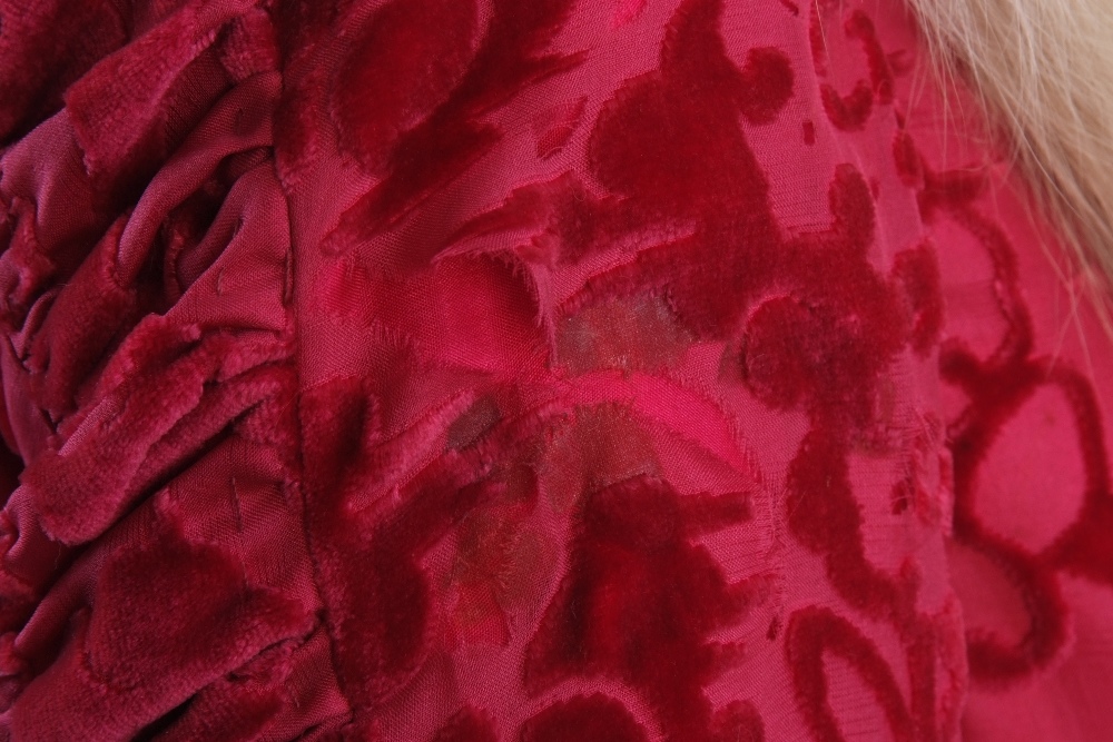 A 1920's Velvet Devore with Artic Fox Fur Coat. This deliciously ...