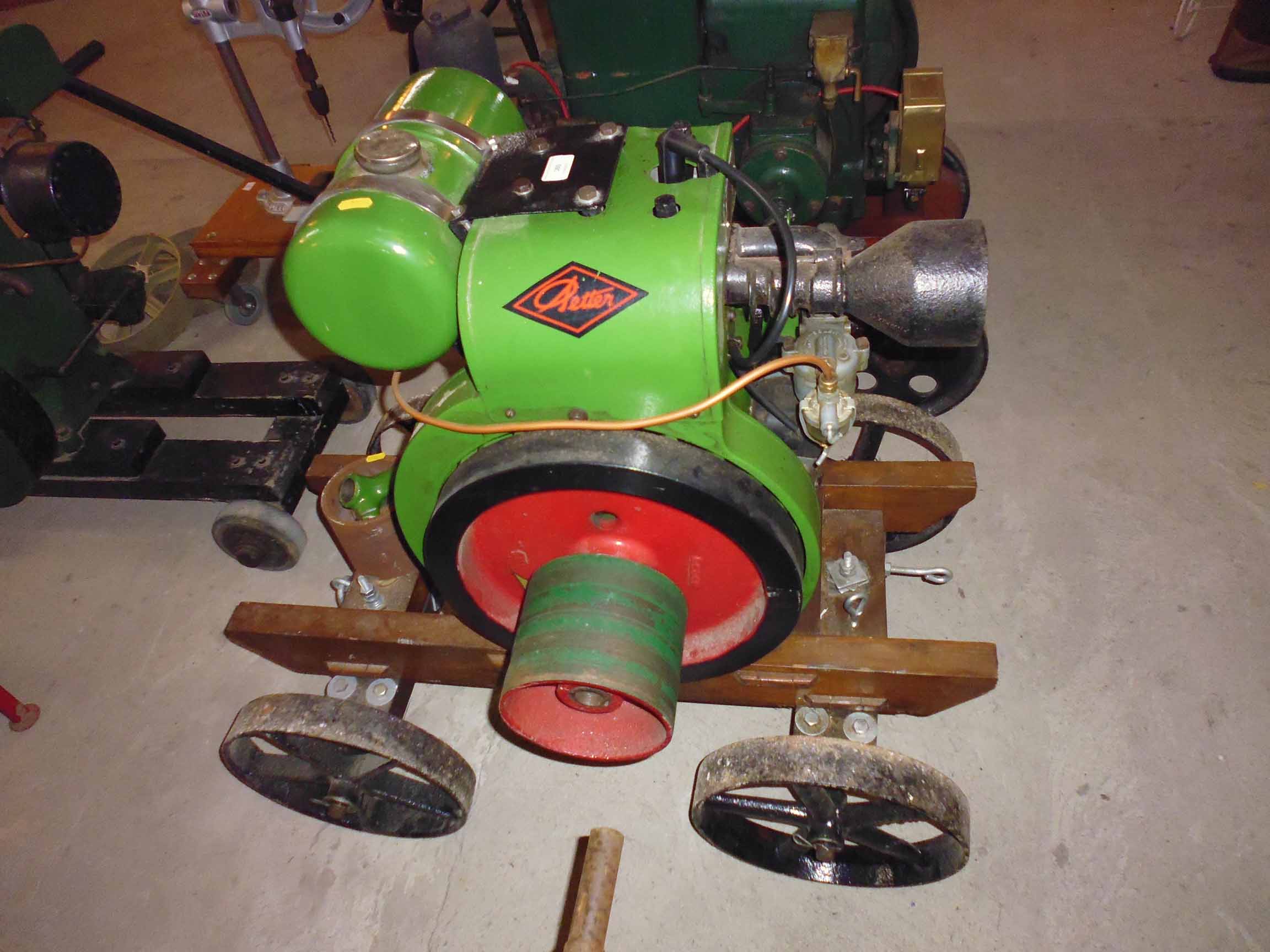 A 1951 Petter A1 stationary engine on trolley. serial no. 548361. 1.5hp ...