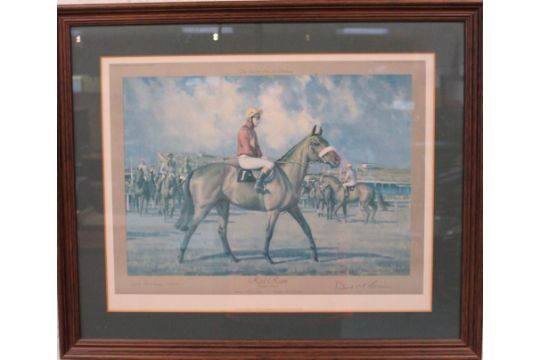 Neil Cawthorne (20thC). Red Rum with Tommy Stack, limited edition print ...