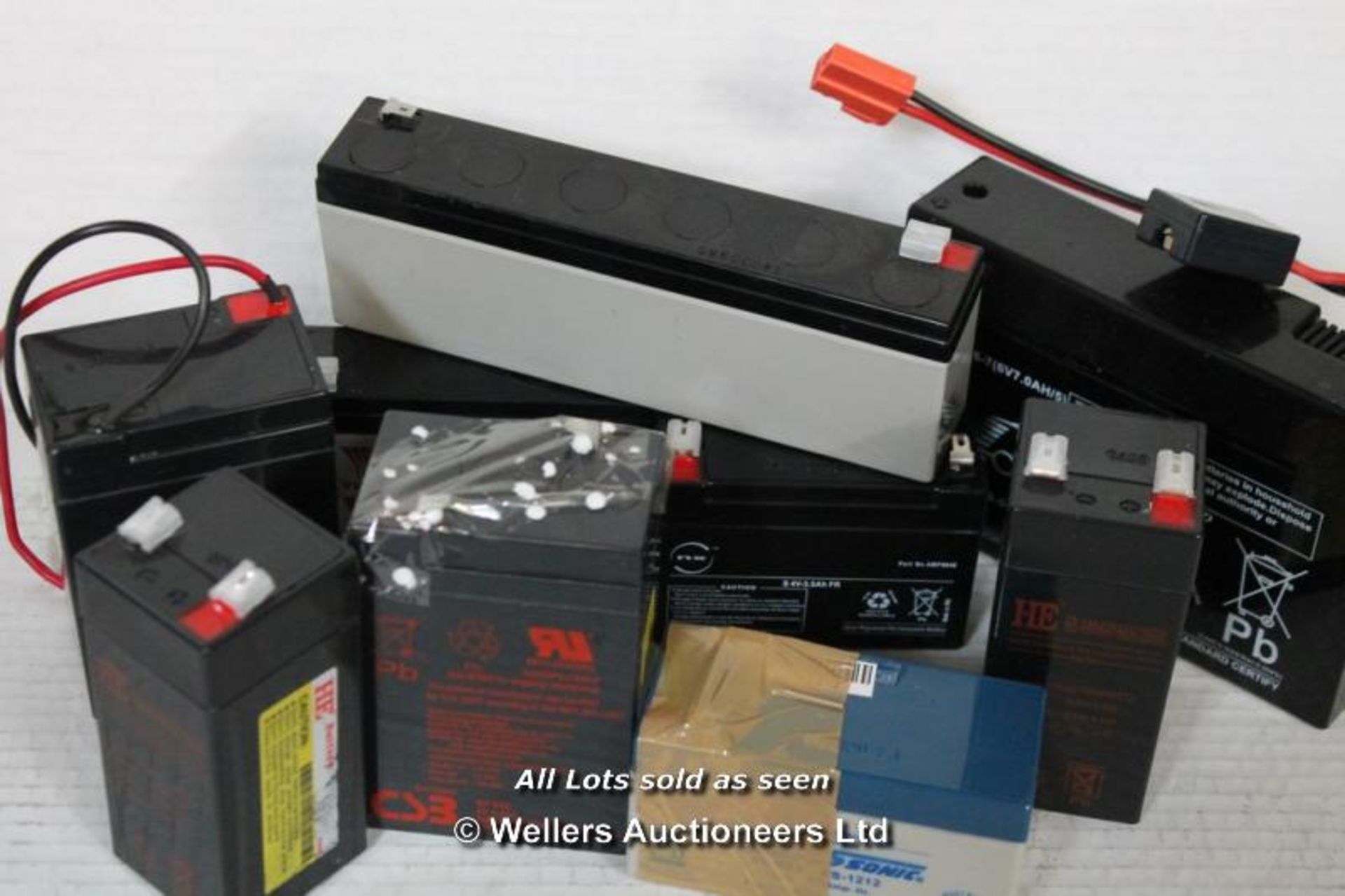 *X9 MIXED BATTERIES INC NX S 4V-3.5AHFR, YUASA NP2.1-12S 12V, LEOCH ...