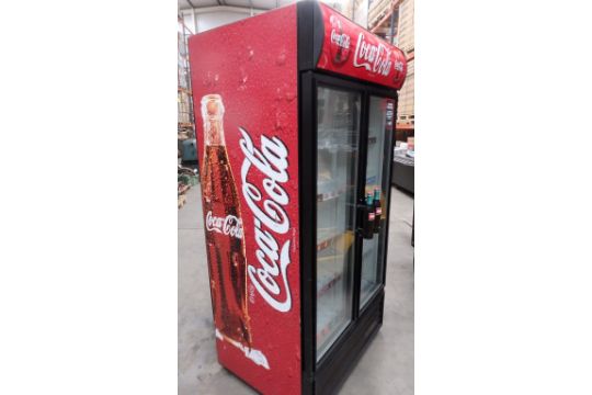 1 x Oversized 2-Door "Coca-Cola" Merchandiser Refrigerator - Model ...