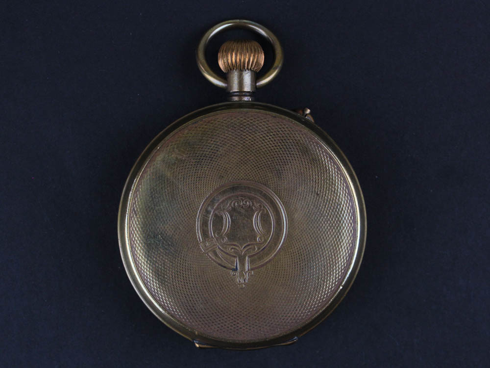 Brass cased Bentima Lever Railway Timekeeper open faced pocket watch ...