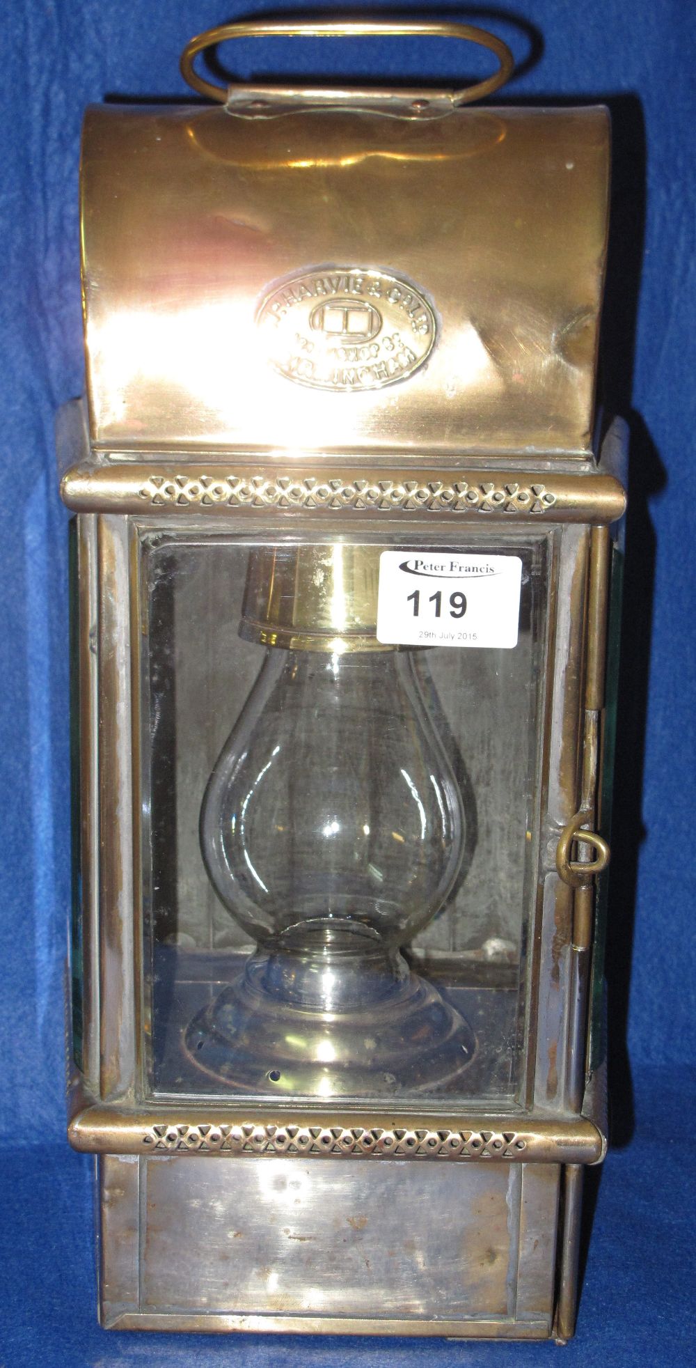 William Harvie & Company Limited copper and brass bulk head lantern ...