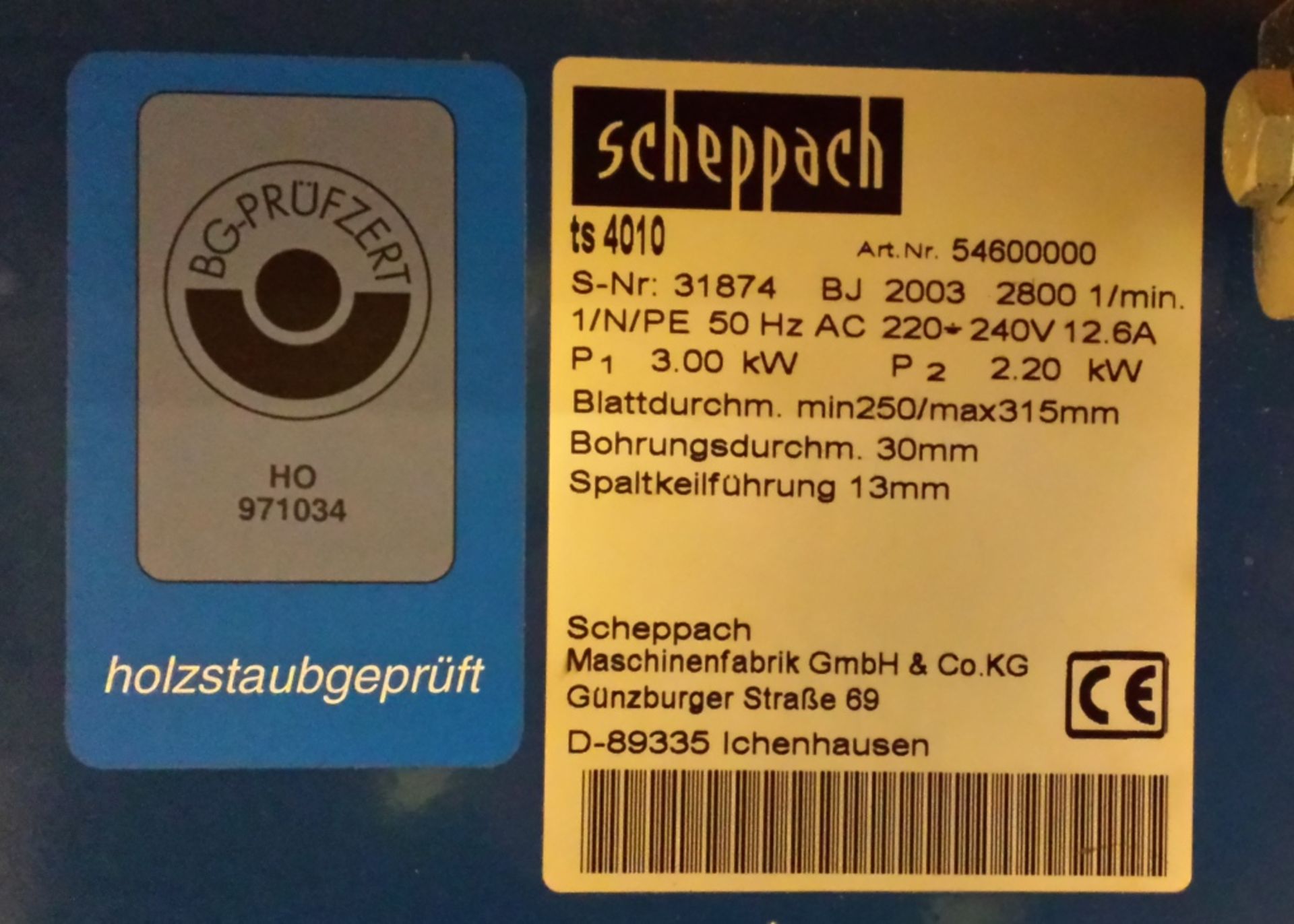 Scheppach TS 4010 Table Saw