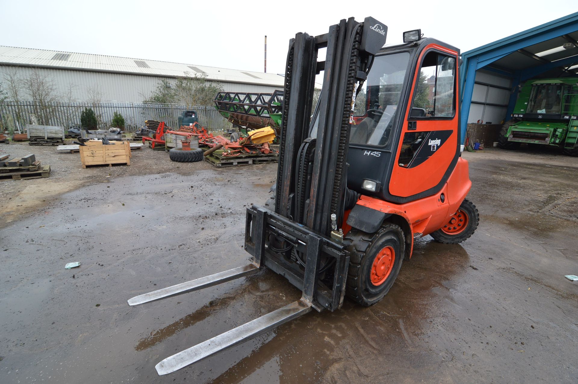 Lansing Linde H45D-04-600 4500kg cap. DIESEL SHORT MAST FORK LIFT TRUCK ...