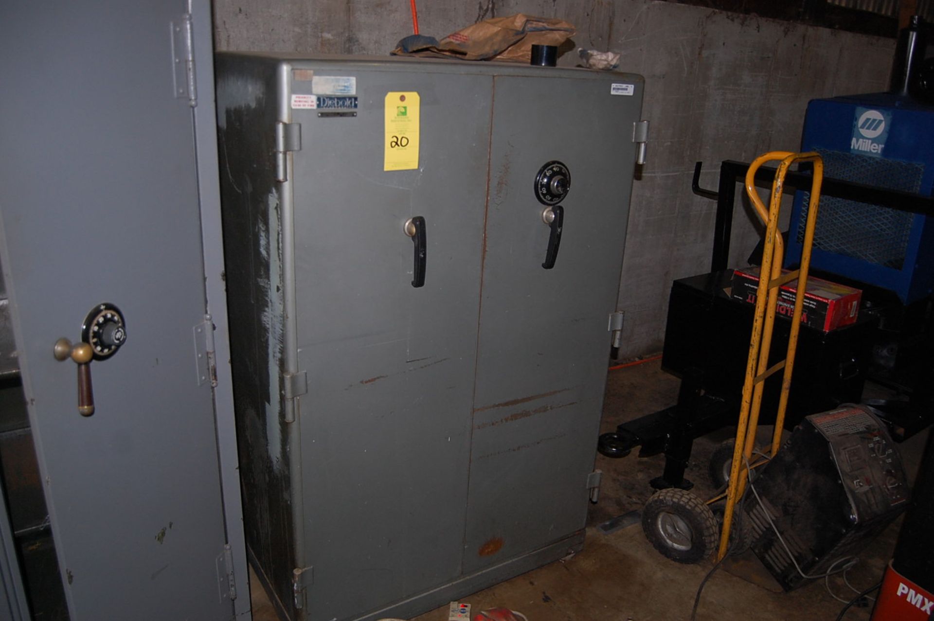 Diebold 2-Door Safe, 38 in. x 60 in. x 24 in., Combination Lock