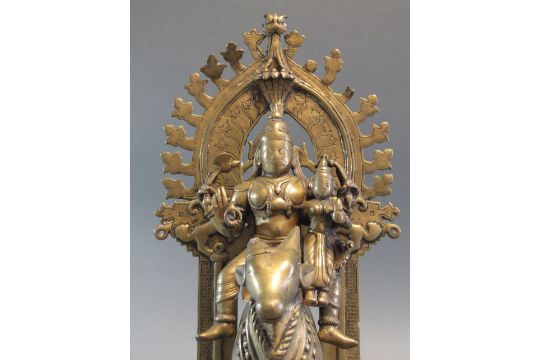 AN UMA-MAHESVARA SHRINE Deccan, Southern India, circa 18th century cast ...