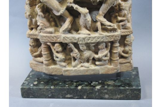 A SANDSTONE RELIEF PANEL DEPICTING UMA-MAHESVARA Central India, 11th ...