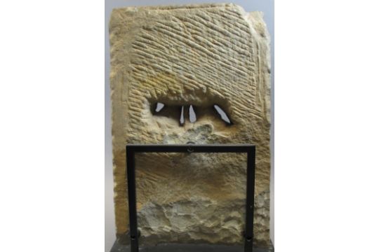 A SANDSTONE RELIEF PANEL DEPICTING UMA-MAHESVARA Central India, 11th ...