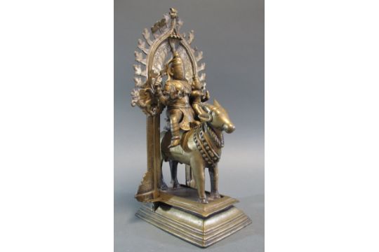 AN UMA-MAHESVARA SHRINE Deccan, Southern India, circa 18th century cast ...