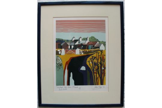 John Stops (b.1925) Teleddyd Fawr Farm, St Davids from the South ...