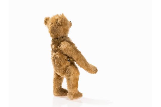 A Bing Teddy Bear with Mechanical Movable Head, circa 1910 Blond mohair ...