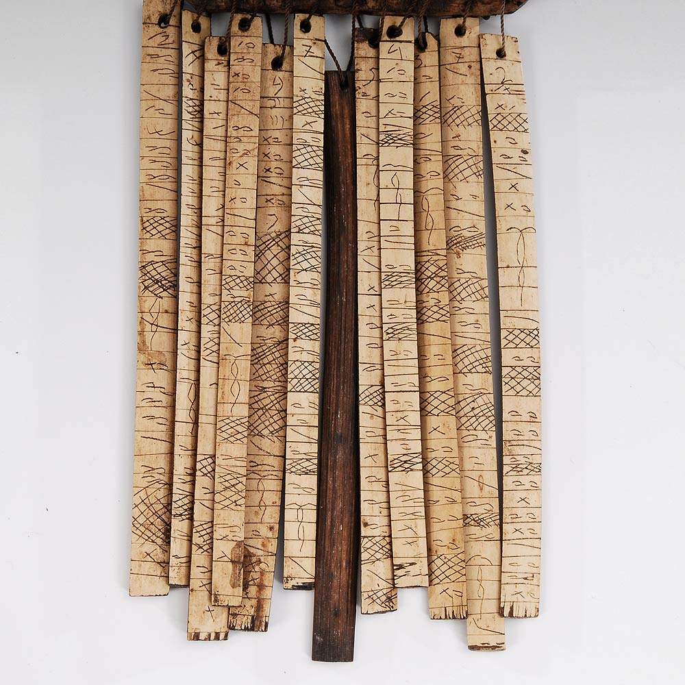 Kalender "Horas". Batak / Sumatra, um 1920, Holz und Bambus ...