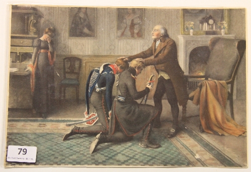 An unframed late 18thC watercolour signed Adolf Hering (33cm x 22cm)