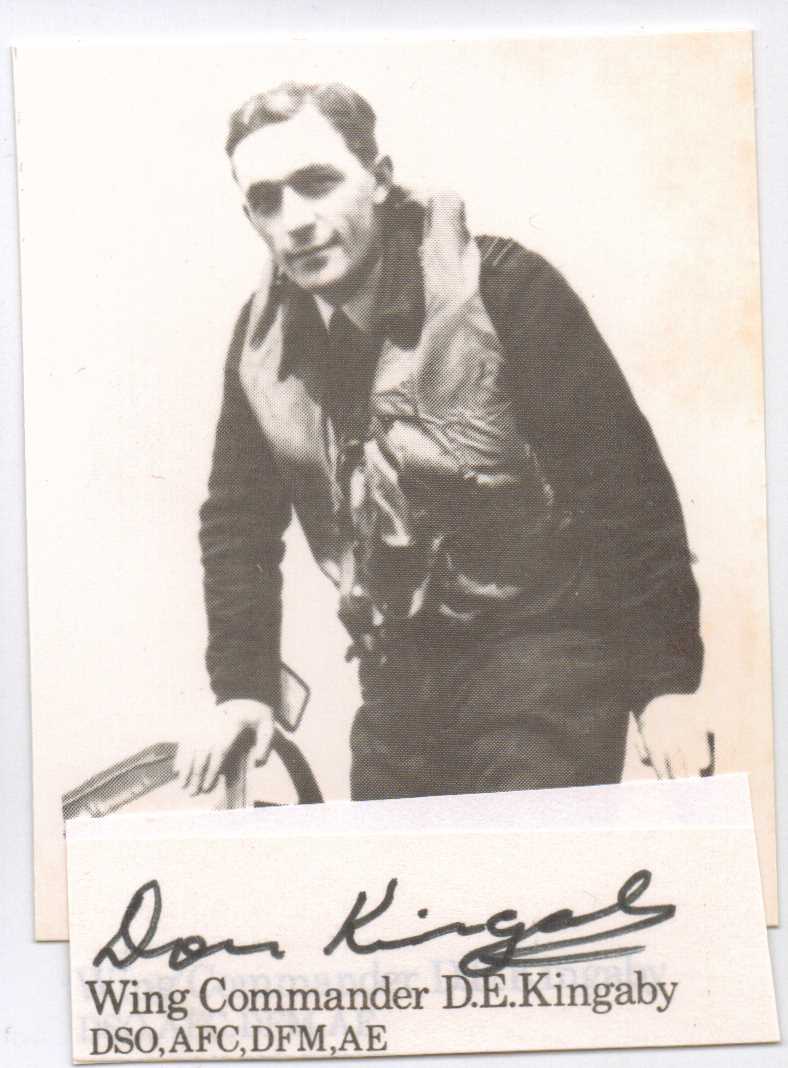 Sergeant Pilot later Wing Commander Donald Ernest Kingaby DSO AFC DFM ...