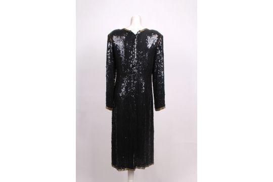Three cocktail dresses, including 1970s Louis Caring, with velvet ...