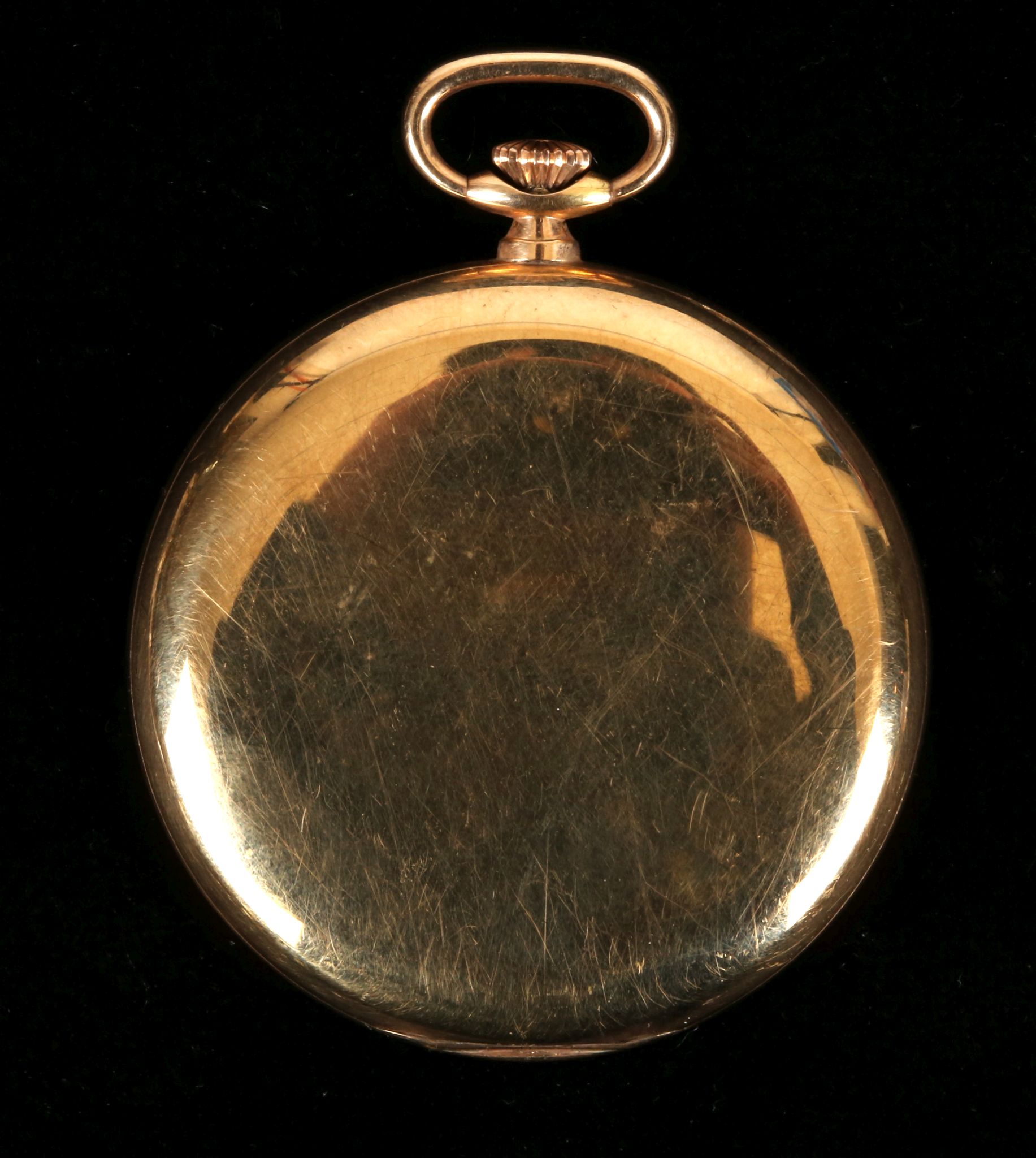 A vintage 9ct gold cased Bravington's Renown open faced pocket watch