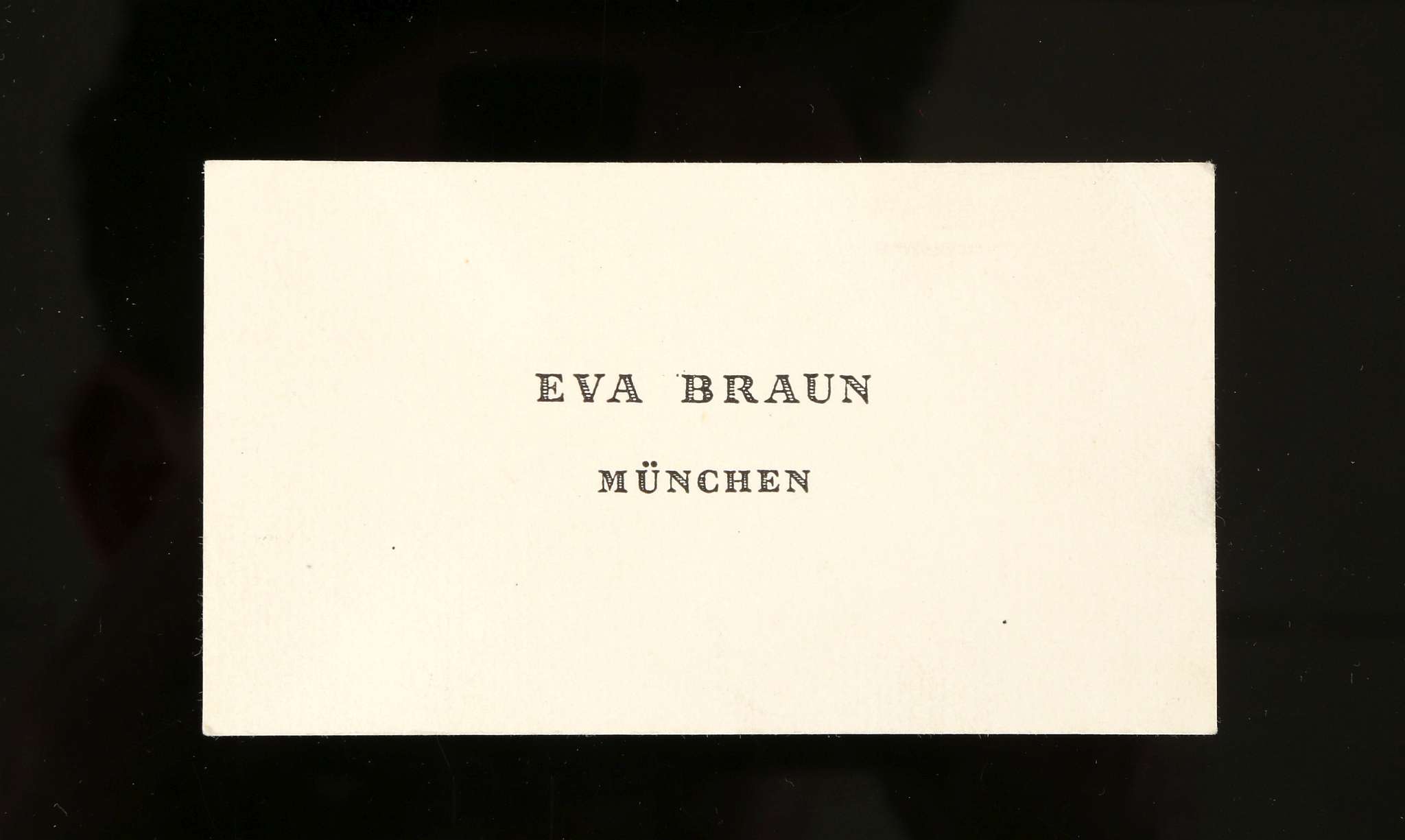 Eva Braun, a rare piece of 3rd Reich memorabilia, her calling card, Eva ...