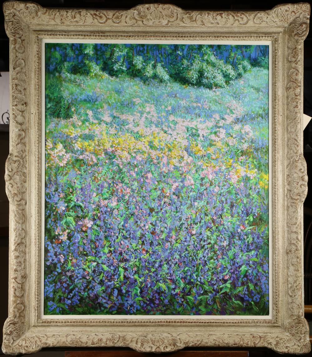Dawn Goodall (American, 20th century), "Fields of Flowers," oil on ...