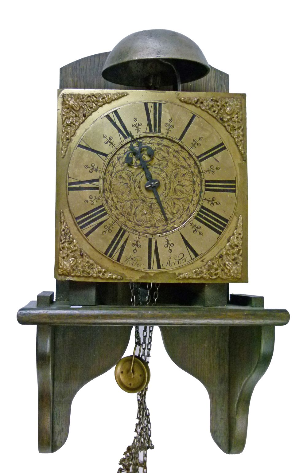 18th Century 'Hook and Spike' wall clock by Walter Archer, the 9 ...