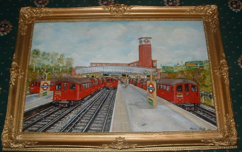 An original oil painting by MALCOLM DRABWELL of Bushey Heath London ...