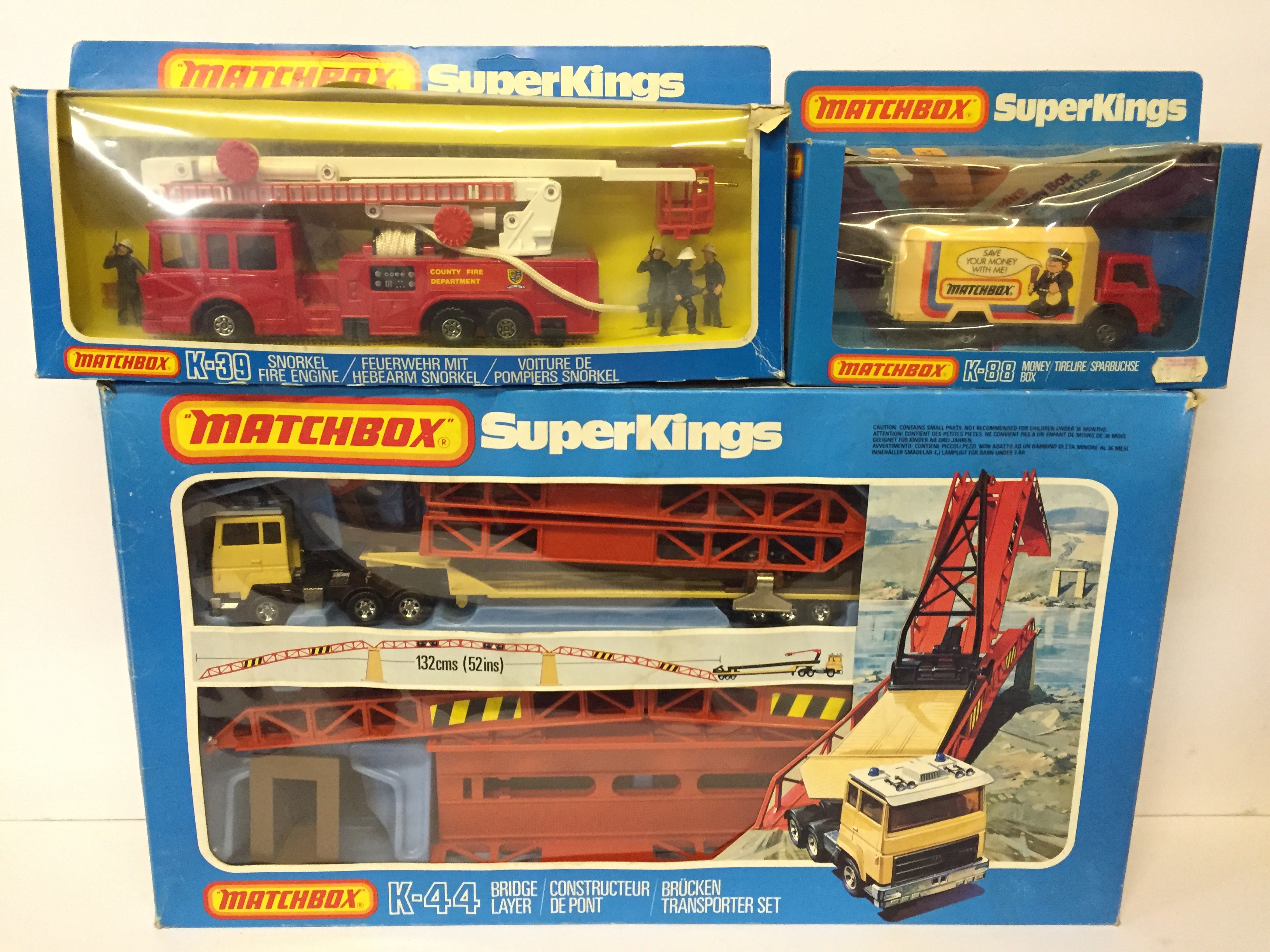 Three Lesney Matchbox King Size models: K-44 Bridge Layer (appears ...