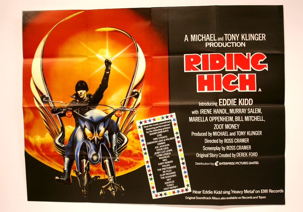 UK Quad cinema poster for Riding High (1981) the film starring the ...