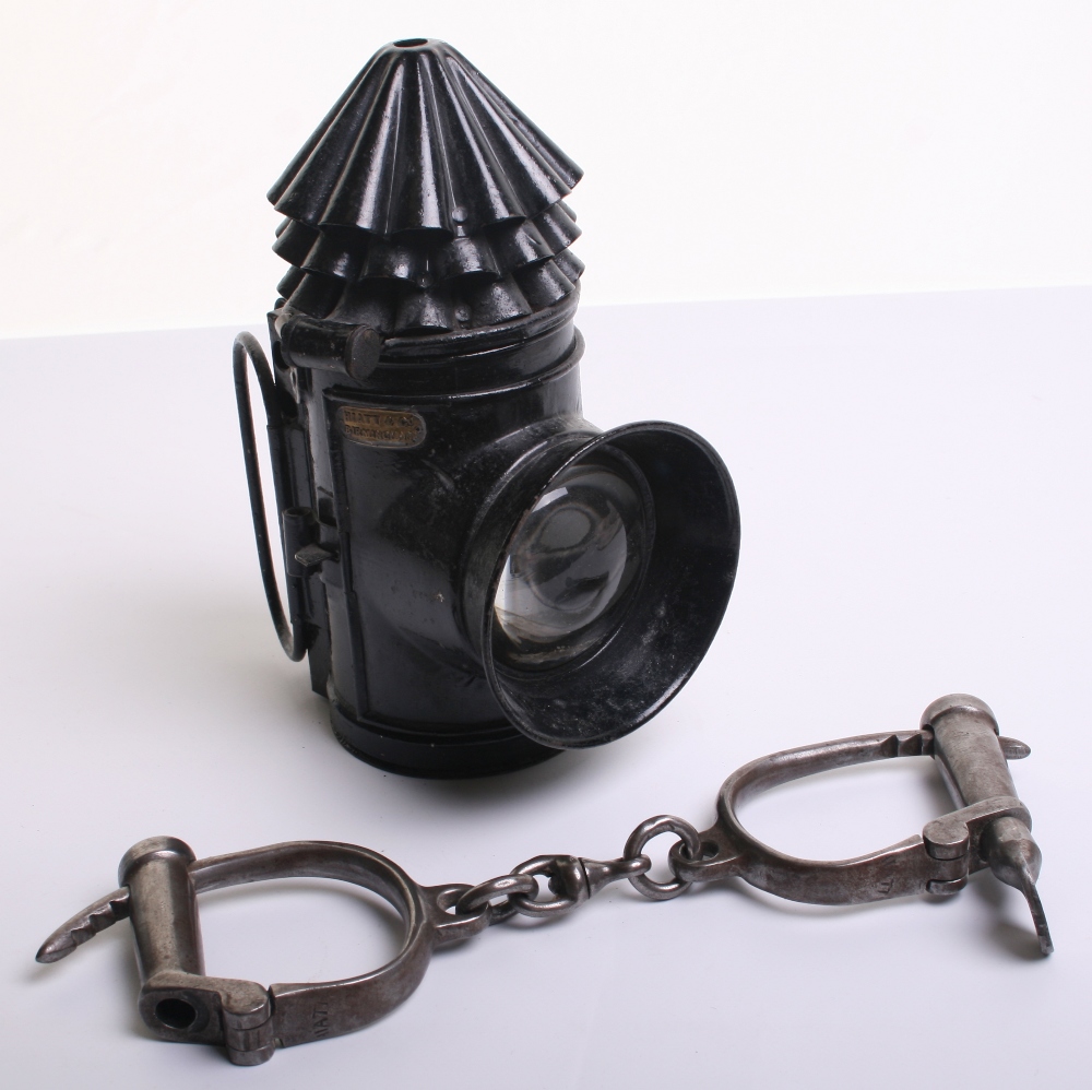 Victorian Police “Bullseye" Lantern Hiatt & Co Ltd, three stack chimney ...